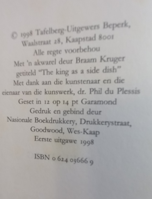 Borde Borde Boordevol, verhale en essays oor kos - Hennie Aucamp 1998 ...