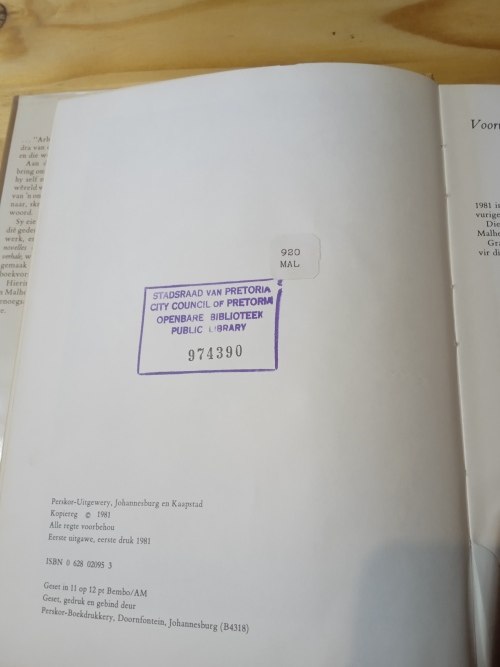 D F Malherbe in beeld en woord - B Kok, E V Lategan, R de Beer (1981 ...