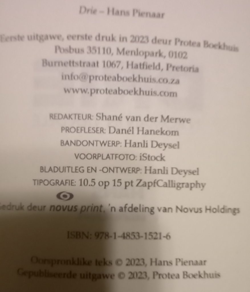 Drie - Hans Pienaar (2023) - NorthbyNorth